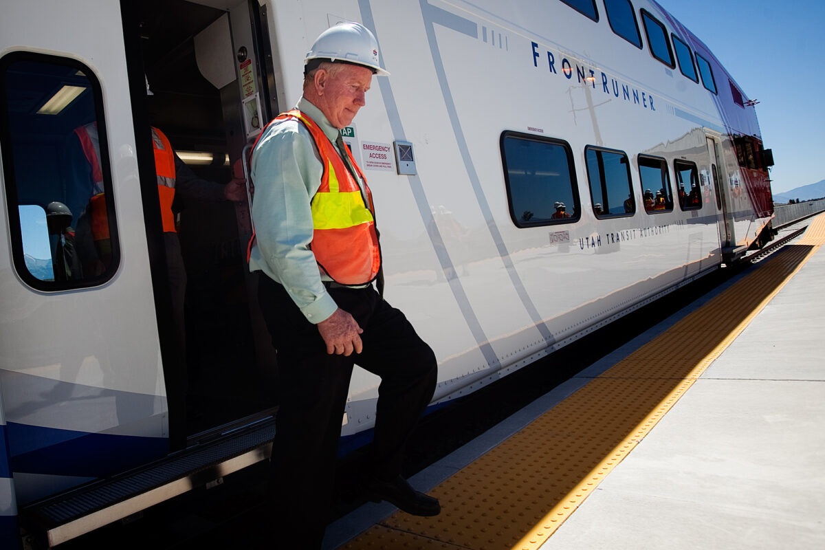 First FrontRunner train rolls into Utah County | News, Sports, Jobs ...